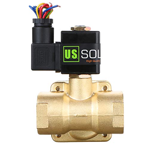 1" Brass Electric Solenoid Valve 12V DC Normally Closed 230 PSI VITON ...