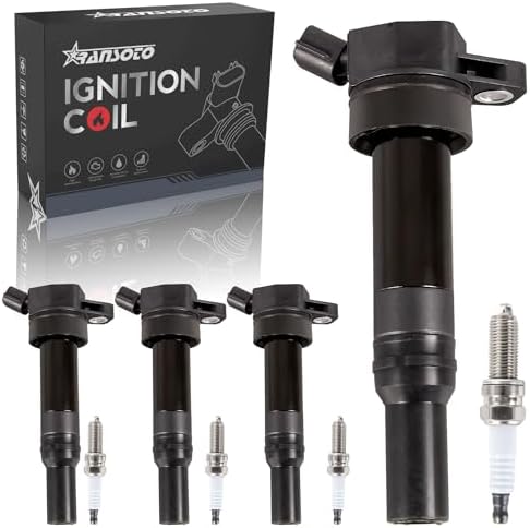 RANSOTO UF651 Ignition Coil Pack & Spark Plugs Compatible With 1.8L 2 ...