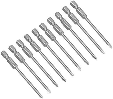 uxcell 10 Pcs 3mm PH0 Magnetic Phillips Screwdriver Bits, 1/4 Inch Hex Shank 3-inch Length S2 ...