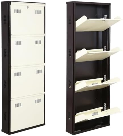 Royal Interiors Metal Shoe Rack Wall Mounted for Home with Central ...