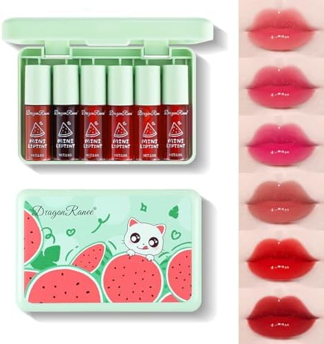 Amazon.com : 10 Colors Lip Tint Stain Mini Liquid Lipstick Set, Korean ...