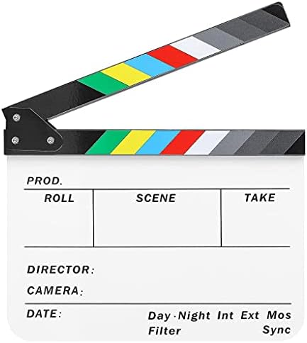 E-Image Professional Clapper Board with Black & White Stripe Slate for ...