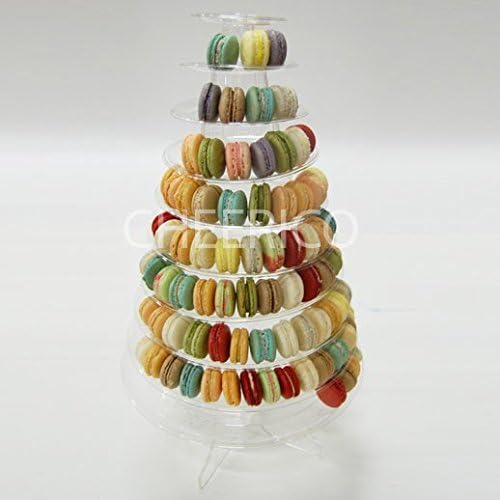 Amazon.com | 10 Tier Round Macaron Tower Macaron Stand to Hold 230 ...