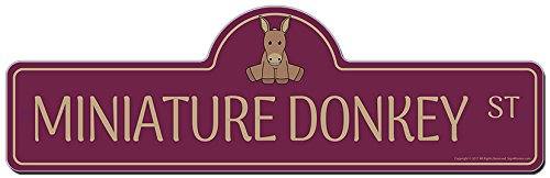 SignMission Miniature Donkey Street Sign | Indoor/Outdoor | Funny Home ...