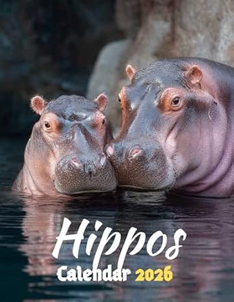 Hippos Calendar 2026: Stunning Hippopotamus Photography for Every Month ...