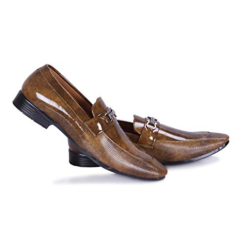 Buy K casual Men's Synthetic Leather Tan Color Formal Shoes at Amazon.in
