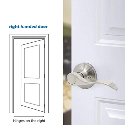 Snapklik.com : Gobrico Satin Nickel Right Hand Half Dummy Euro Style Door Knob Handle