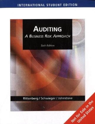 Auditing: A Business Risk Approach: Rittenberg, Larry E.: 9780324645095 ...