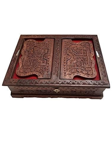 Buy Beautiful Carving Work Wooden Rehal Box/Stand for Geeta, Ramayan ...