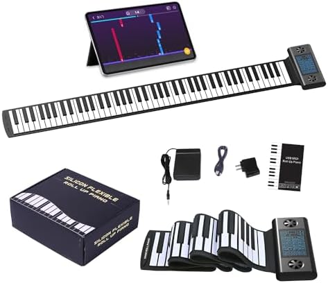Casio Mini Keyboard Roll Up 88-Key Portable Piano Keyboard - LCD ...