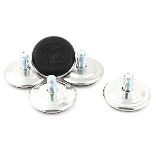 M10x50mmx20mm Adjustable Threaded Metal Rod Leveling Foot Support 5Pcs ...
