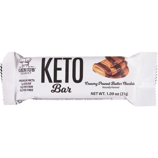 Amazon.com : Genius Gourmet, Keto Bar Pb Chocolate, 1.09 Ounce ...