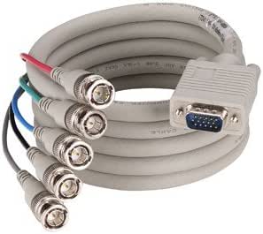 Amazon.com: Black Box VGA-RGBHV Cable, (1) HD15 Male/(5) BNC, PVC, 3-ft ...