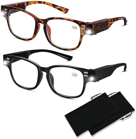 Amazon.com: Magnifying Glasses with Light Bright LED Readers Lighted ...