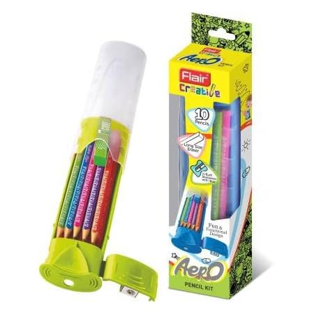 FLAIR Creative Series Aero Pencil Smart Kit | Colourful 2B Lead Pencils ...