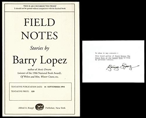 FIELD NOTES.: Lopez, Barry.: Amazon.com: Books