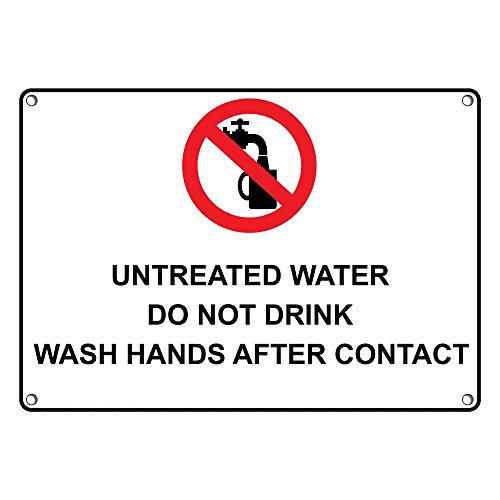 Amazon.com: Weatherproof Plastic Untreated Water Do Not Drink Wash ...