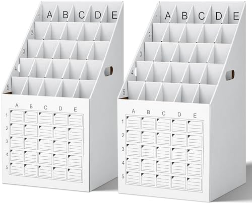 Amazon.com : Menkxi 2 Pack 25 Slot Roll File Holder Vertical Blueprint ...
