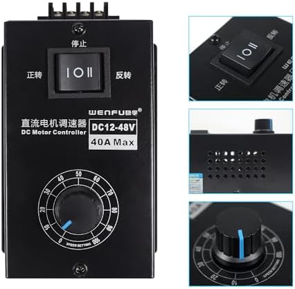 RATTMMOTOR DC Motor Speed Controller PWM 12V~48V DC Adjustable Electric Controller 1200W 25kHZ ...