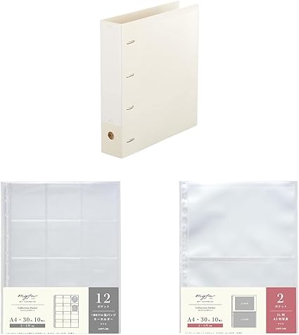 Amazon | 【セット買い】リヒトラブ myfa 推し活 4穴リング コレクションファイル ワイド A4 ミルキーホワイト F3301-0 + リヒトラブ myfa 推し活 缶バッジ ...