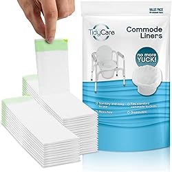 Amazon.com: TidyCare Bedside Commode Liners for Portable Toilet Chair ...