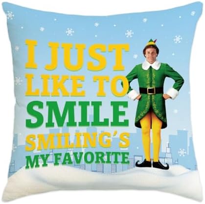 Buddy The Elf Christmas Decorations, Funny Elf Pillow Covers, 18x18 ...