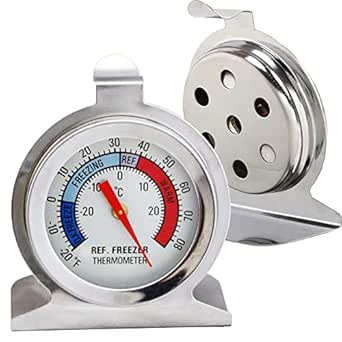 Amazon.com: Refrigerator Thermometer, Fridge Stainless Steel ...