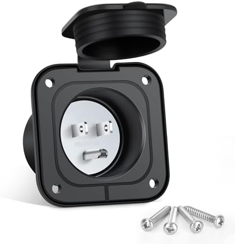 30 Amp RV Plug Power Inlet Box,NEMA L5-30P Shore Power Inlet ...