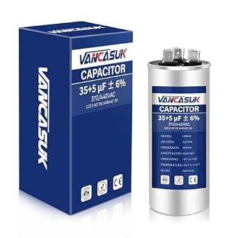 Vancasuk 35+5 uF MFD ±6% 370V/440V 50/60Hz CBB65 Dual Run Round Start ...