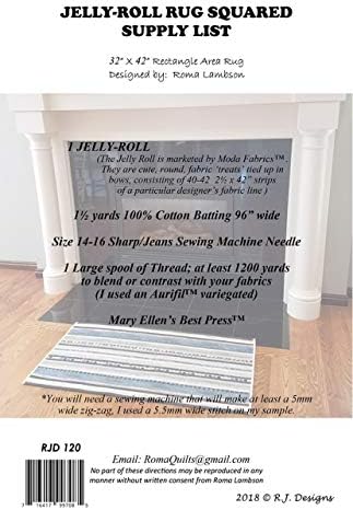 Amazon.com: Jelly Roll Rug Squared Pattern by Roma Lambson of RJ ...