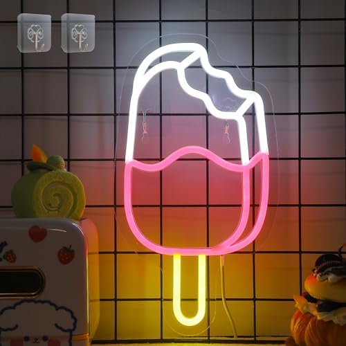 Amazon.com: Attivolife Ice Pop Neon Sign for Wall Decor, Light up ...