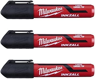 Amazon.com : INKZALL™ Large Chisel Tip Marker Black (Pack 3) : Office ...