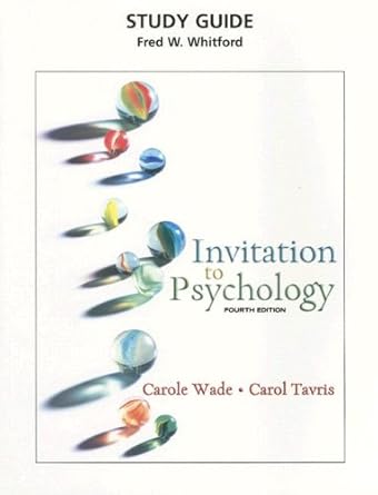 Amazon.com: Invitation to Psychology Study Guide: 9780132324748: Wade ...