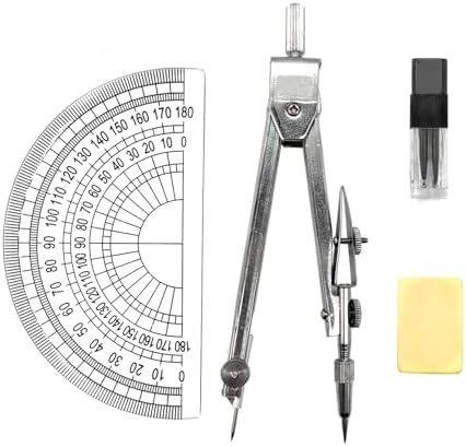 Ainkou Drawing Compass Set with Lead Refills and Eraser Maths ...