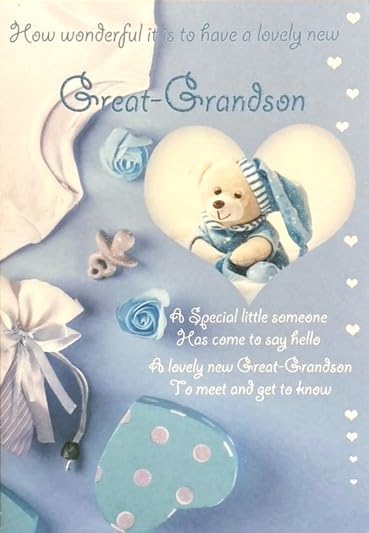 Congratulations on birth of Great Grandson Card : Amazon.co.uk ...