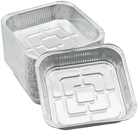Amazon.com: BSDLZCH 8x8 Aluminum Foil Pans, 60 Pcs Disposable Aluminum ...