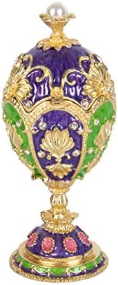 Amazon.com: QIFU Easter Egg Style Hand Painted Enameled Trinket Box ...