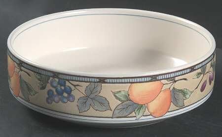 Amazon.com | Mikasa Garden Harvest 8" Round Vegetable Bowl, Fine China ...