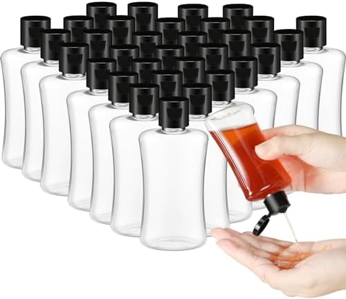 Amazon.com: Mifoci 100 Pcs Small Plastic Bottles with Caps 2 oz Clear ...