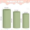 Amazon.com: FUHSY Set of 3 Cylinder Covers Sage Green Cylinder Pedestal ...