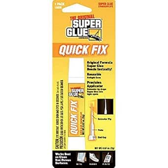 SUPER GLUE CORP/PACER TECH 15030 Quick Fix Super Glue, 2g : Amazon.in ...