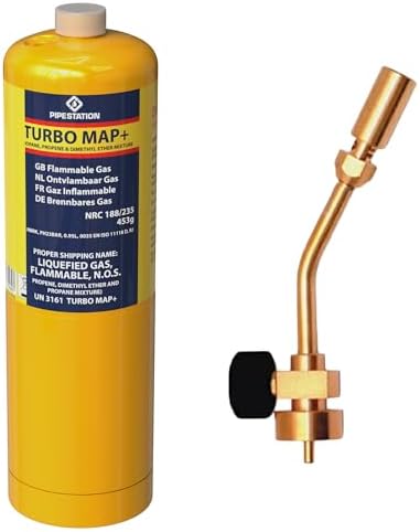 Blow Torch and 1x Mapp Gas Bottle - Gas Torch with Map Plus Pro ...