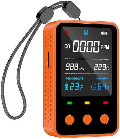 CEKKIENA [3-in-1] Carbon Monoxide Detector Portable Mini Air Quality ...