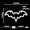 Vicila LED Neon Bat Lights Halloween Decor, Bat Shape Neon Signs Goth ...