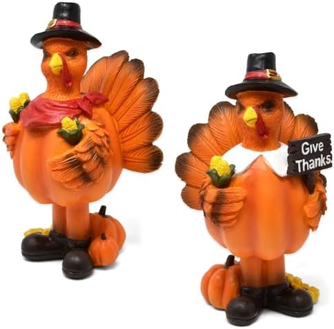 Amazon.com: winemana Thanksgiving Turkey Decorations Indoor, Resin ...