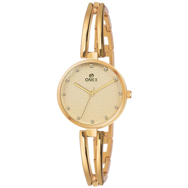 Buy Onex Stainless Steel Strap Analog Watch for Women(Gold) | 5011 ...