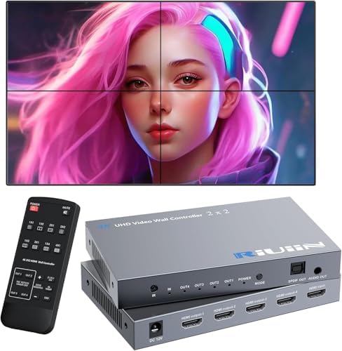 Amazon.com: Video Wall Controller 2X2 4K TV Wall Controller HDMI Video ...