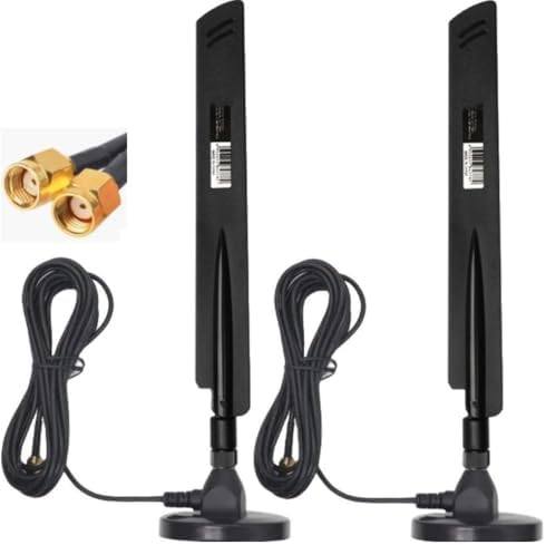 Amazon.com: 10dBi Dual Band WiFi Antenna 2.4GHz 5GHz RP-SMA WiFi ...