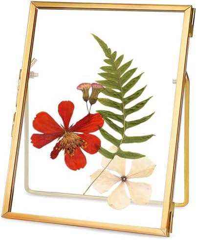 Amazon.com - REDHUGO Glass Pressed Flower Frame Handmade, Floating ...