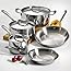 Amazon.com: Tramontina 80116/567DS Stainless Steel Tri-Ply Clad Cookware Set, 12-Piece, Made in ...